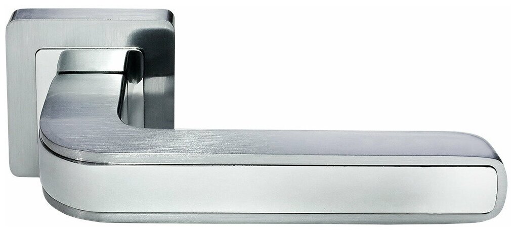 EON, ручка дверная межкомнатная на квадратной накладке MH-46-S55 SC/CP- хром / полированный хром
