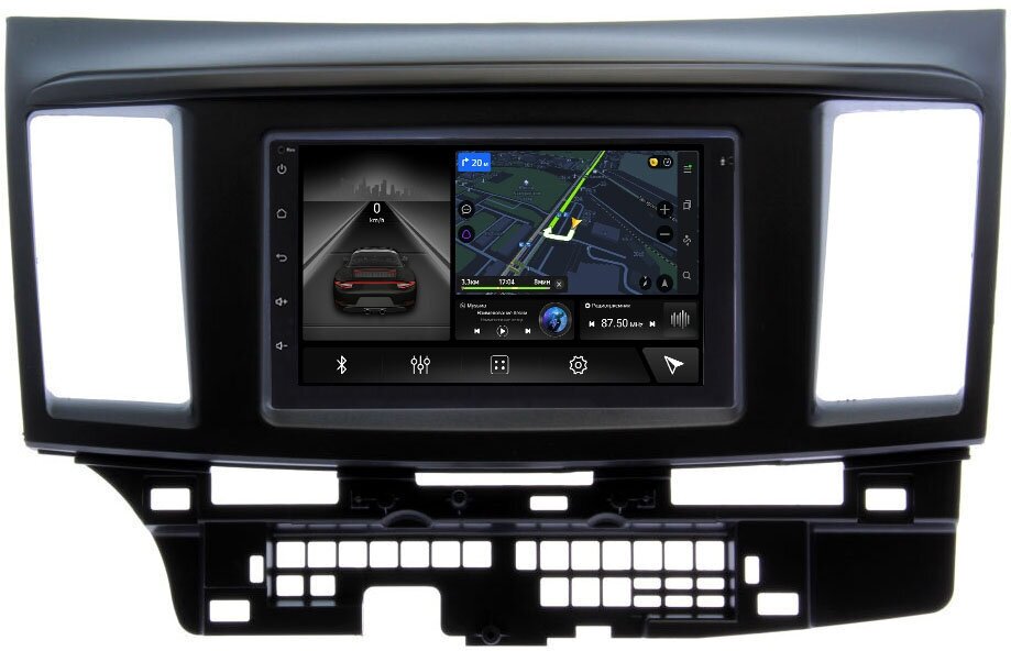 Штатная магнитола Mitsubishi Lancer X 2007-2018 Canbox M-Line 9863-RP-MMLNB-49 Android 10 (4G-SIM, 2/32, DSP, QLed)