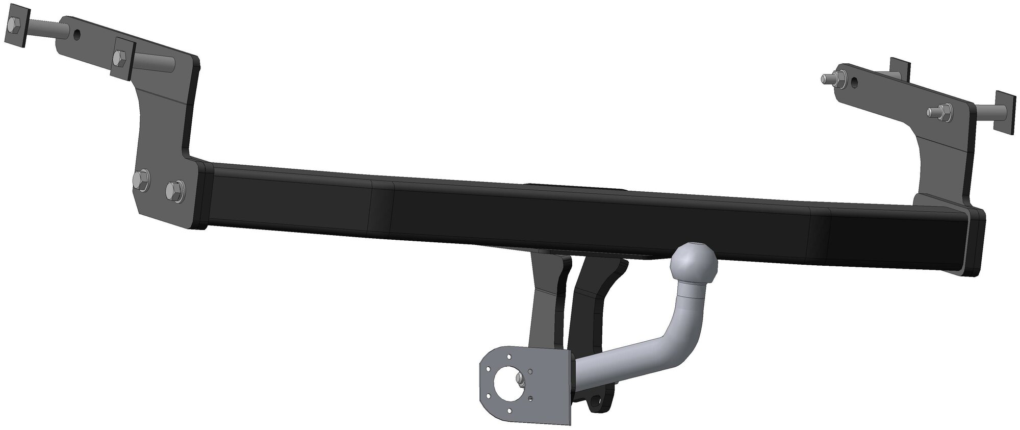 Фаркоп (ТСУ) на а/м NISSAN Terrano 2014-/ RENAULT Duster (HS)2015-/ RENAULT Duster II (HM) 2021-/ RENAULT Kaptur 2016- без электрики / Ниссан Террано