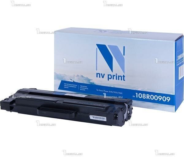 Картридж NV Print 108R00909 черный для Xerox Phaser 3140/3155/3160 совместимый (2.5K) (NV-108R00909)