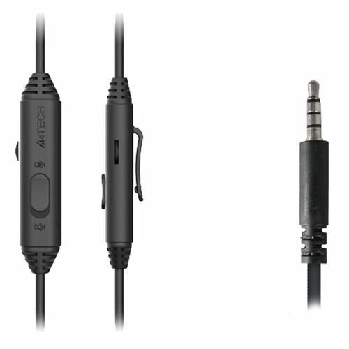 Гарнитура A4TECH Fstyler FH100i, для компьютера, накладные, проводные, черный [fh100i (stone black)]