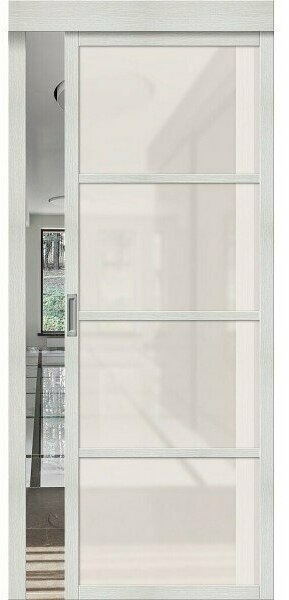 Межкомнатная дверь эко шпон twiggy Твигги-11.3 остекленная Bianco Veralinga mr.wood
