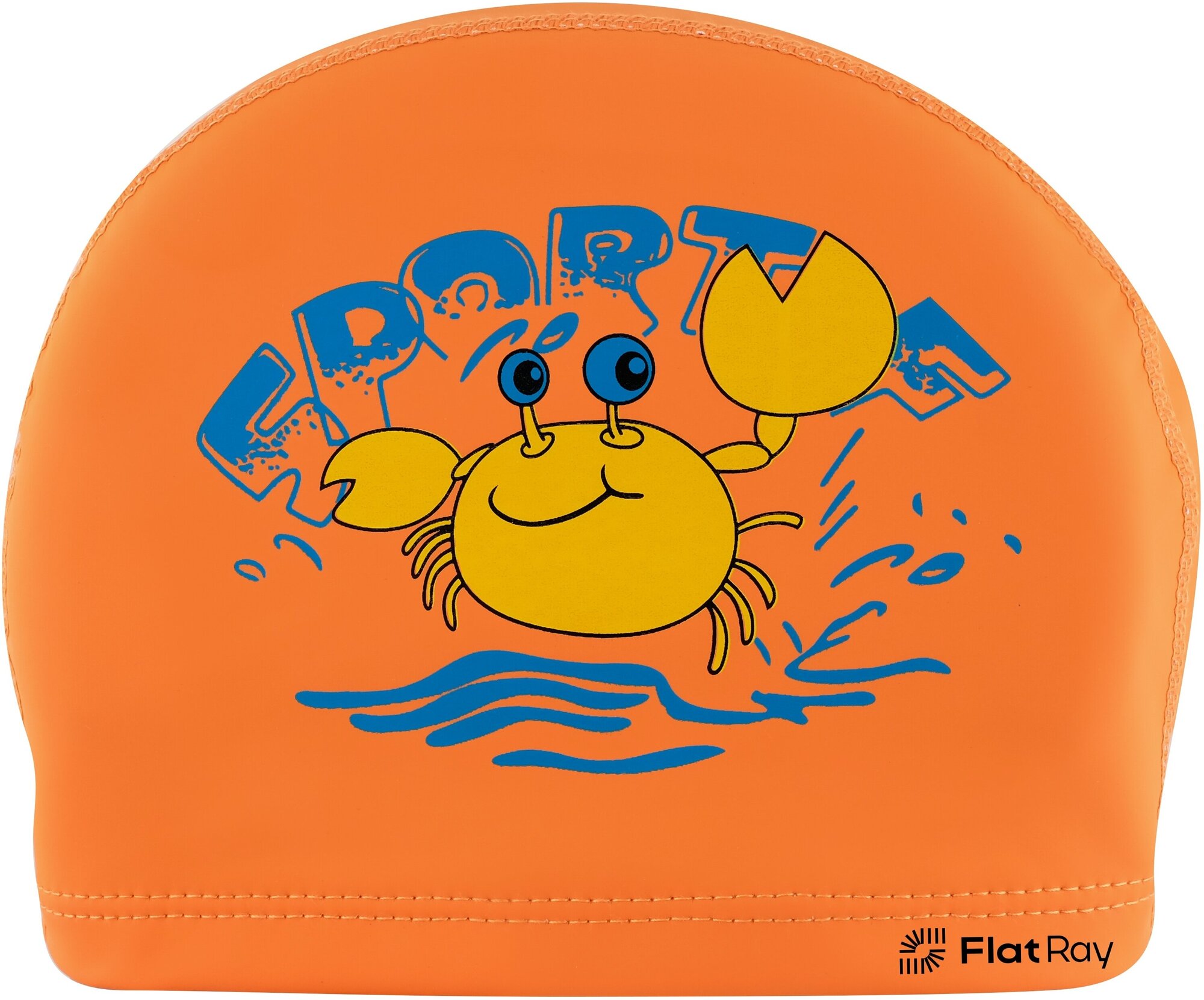 Детская шапочка для плавания Flat Ray Kids Comfort PU Swim Cap (оранжевый)