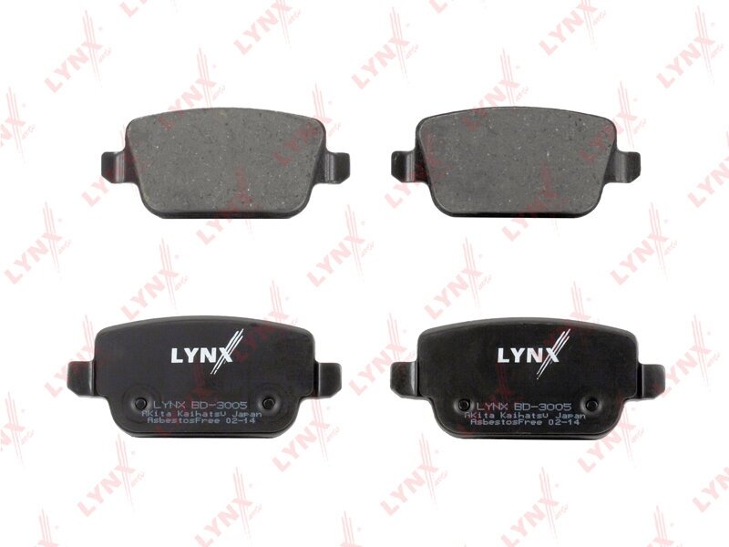 Lynx колодки тормозные зад ford mondeo iv 07- kuga 08- galaxy 06- s-max 06- volvo s80 v70 06- bd3005