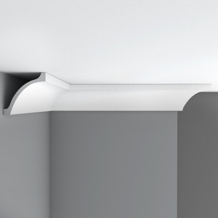 Плинтус Потолочный Гладкий Decomaster 96265 В115хШ115хД2400 мм / Декомастер.