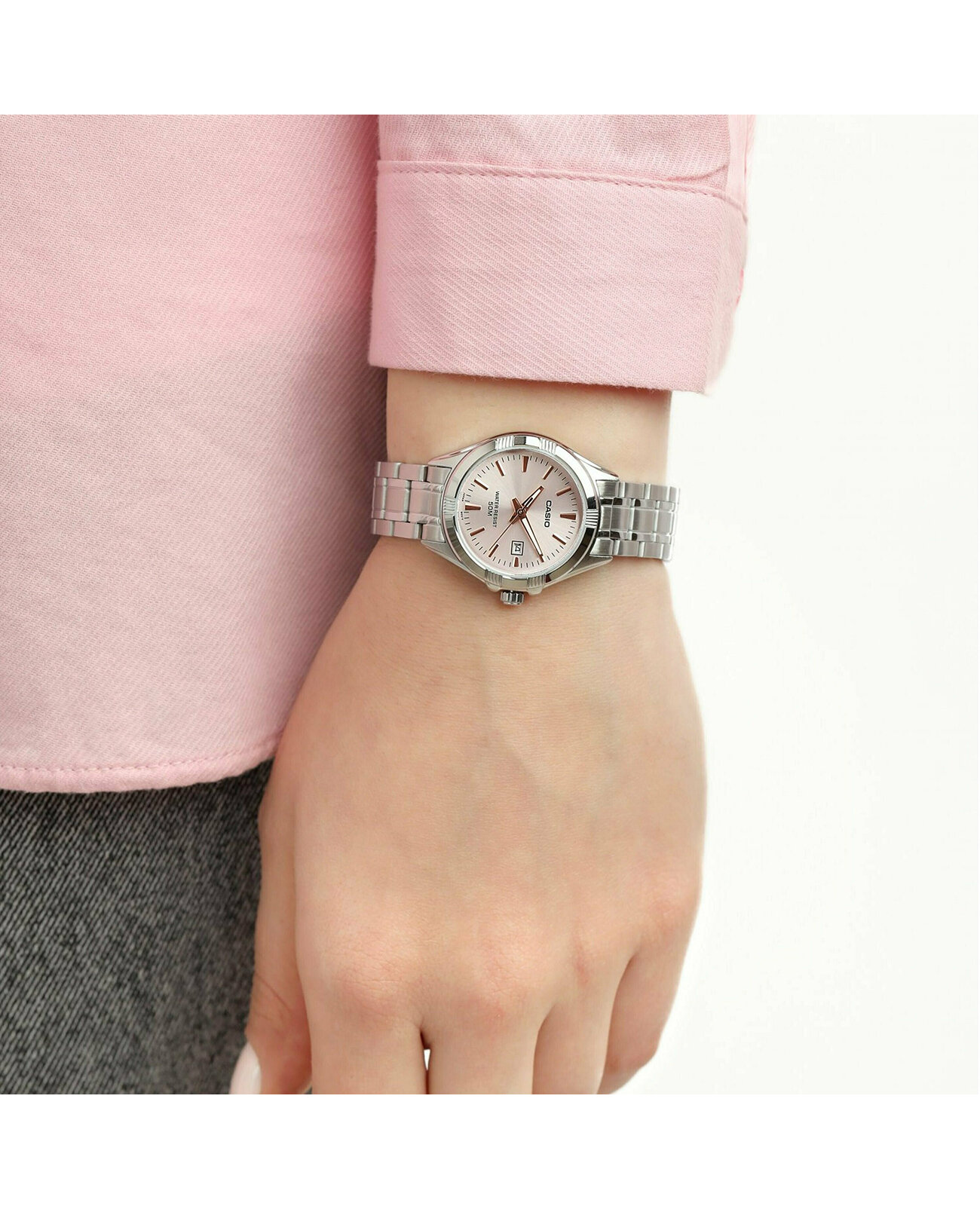 Наручные часы CASIO Collection, розовый/серебряный — фото 1