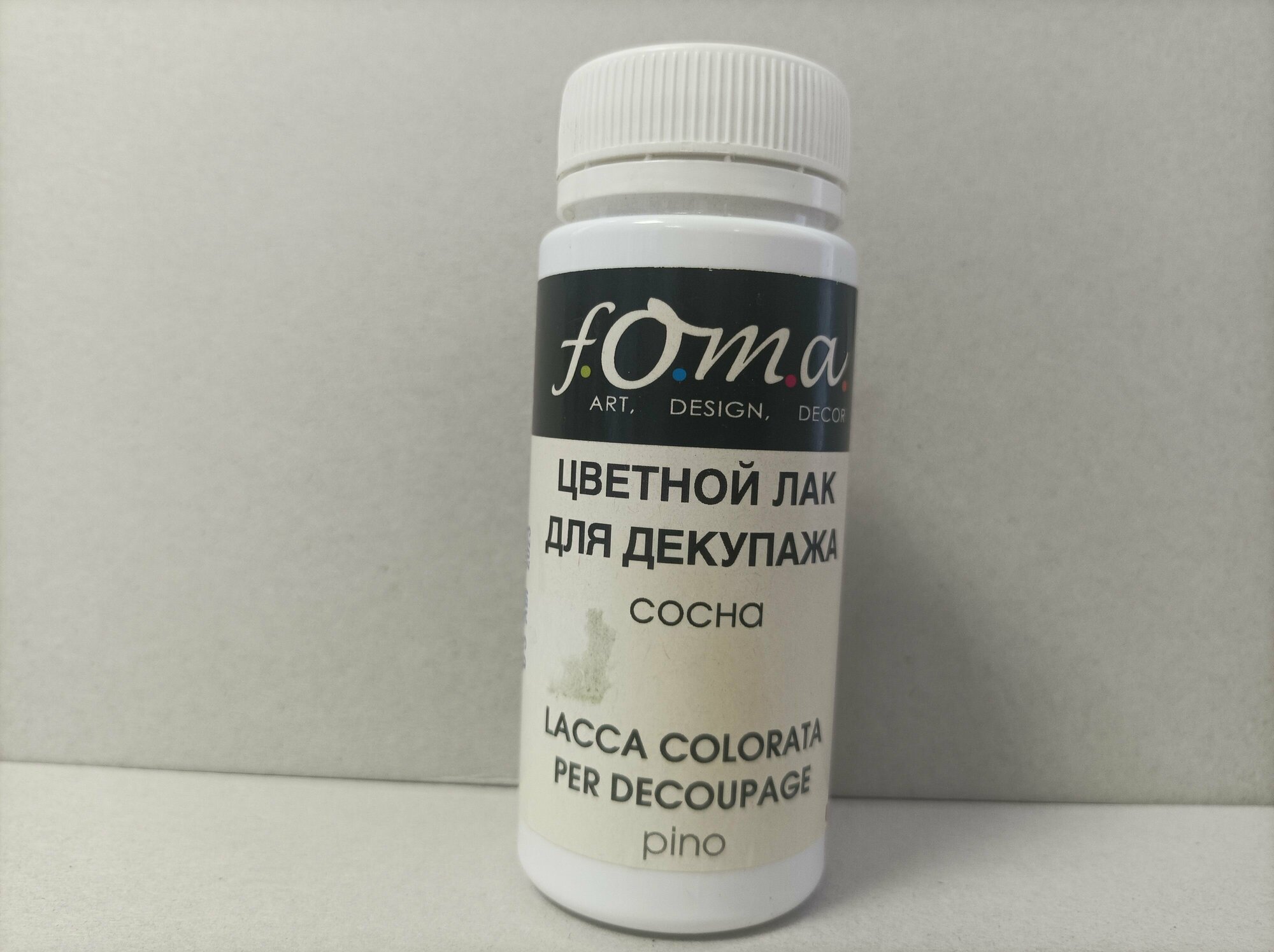 Лак цветной для декупажа Foma сосна 110мл
