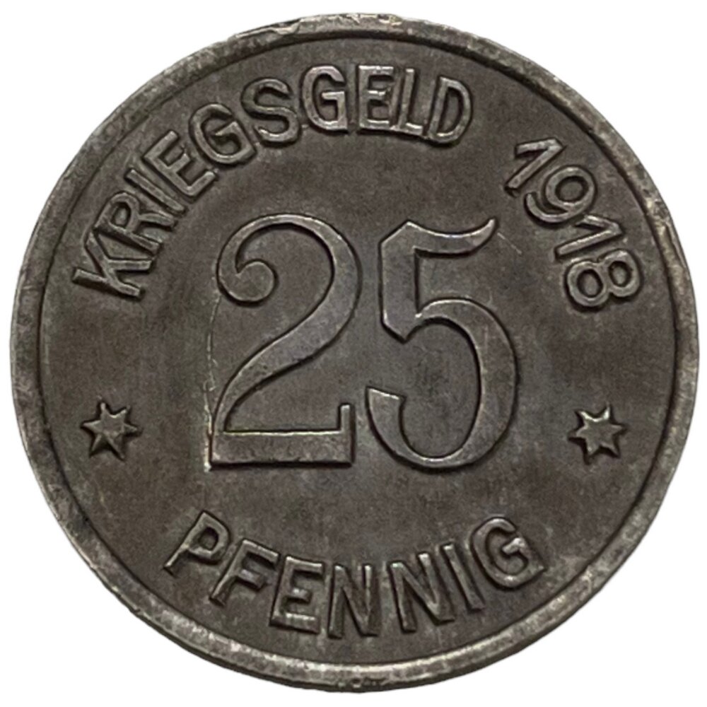 Германия (Германская Империя) Кобленц 25 пфеннигов 1918 г.