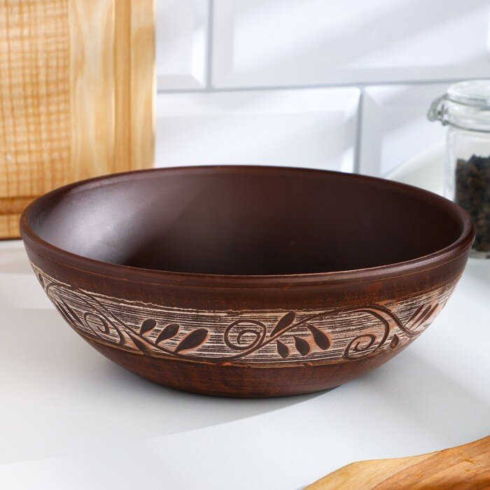 Салатник классический «Ангоб», 1л, 6 х 18,5 х 18,5см 9872602