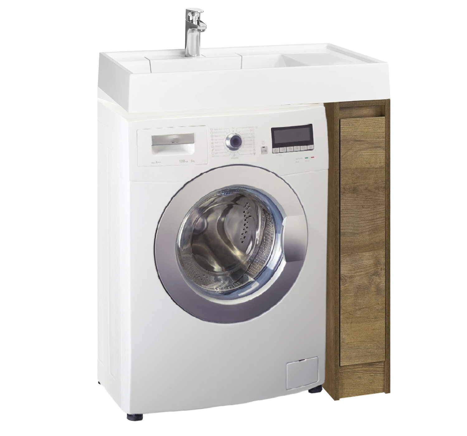 Тумба под раковину AQUATON Лондри 20 1A2671K1LHDY0 180x496x882 для стиральной машины, дуб кантри