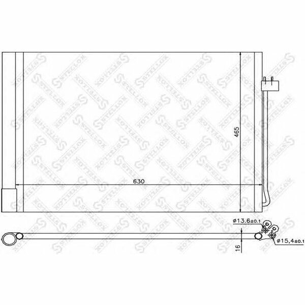 Конденсатор, кондиционер, STELLOX 10-45078-SX (1 шт.)
