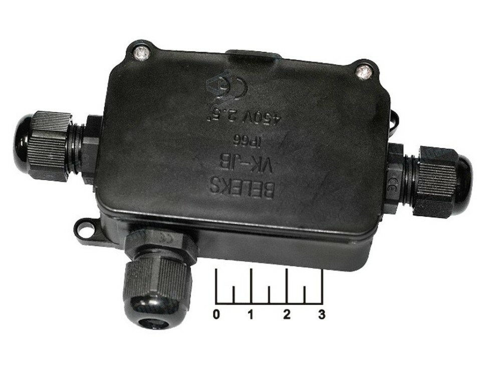 Коробка распределительная 3pin BOX-3-1 (CA10) 10A/450V IP65 + клеммник электрический