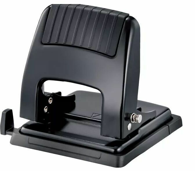 Дырокол KW-Trio максимум: 30 листов, металл, черный отверстий: 2 с линейкой (09665BLACK)