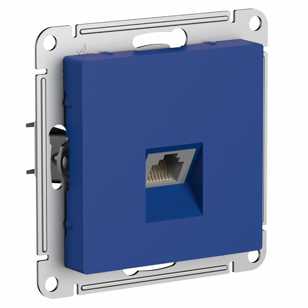 Розетка компьютерная RJ45 кат 6А SE AtlasDesign, аквамарин ATN001186