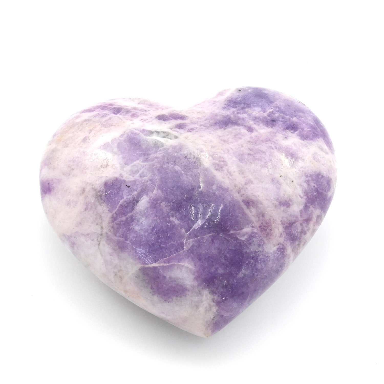 Сердце из лепидолита 86*75*43мм. .