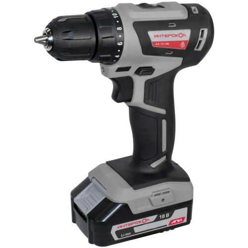 Дрель-шуруповерт аккумулятороная Интерскол ДА-10/18В 42 минимакс Li-ion АПИ (кейс, 2 аккум. 1,5Ач, ЗУ)