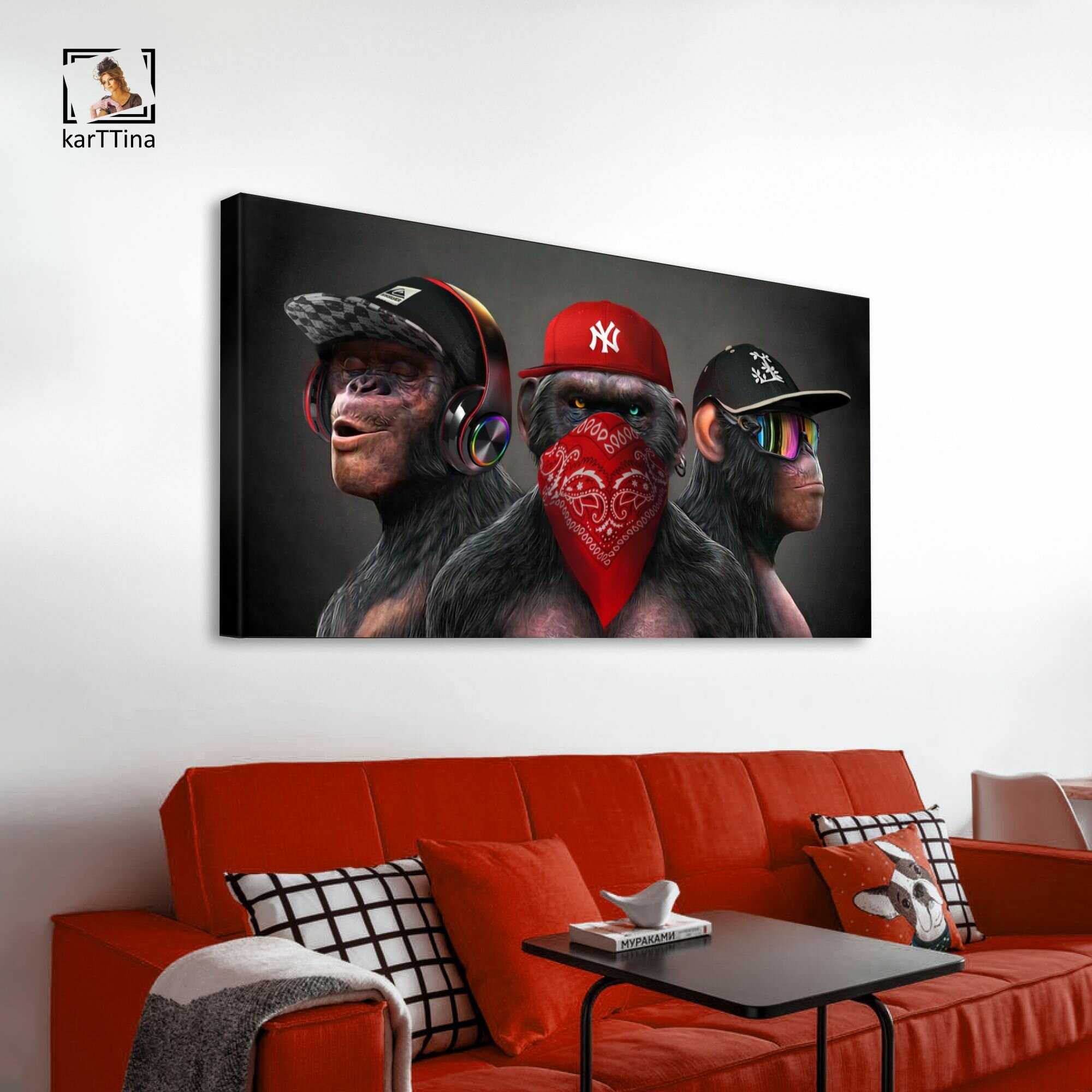 Интерьерная картина на холсте с подрамником 1 шт, 80х40 см. Крепление в подарок.