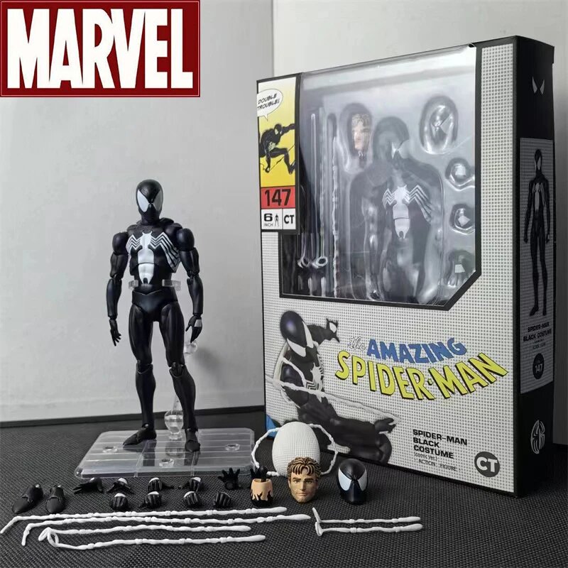 Коллекционная фигурка Человек-паук Black Costume CT Mafex 147