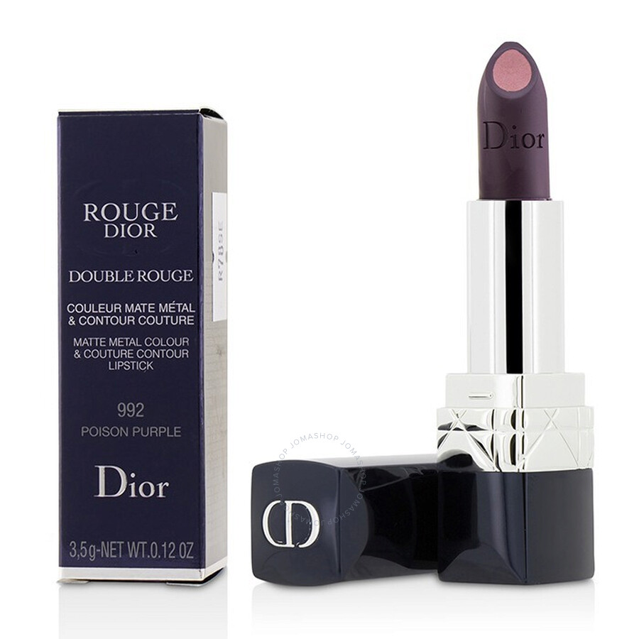 Dior Помада для губ Double Rouge Matte Metal Lipstick 992 Poison Purple