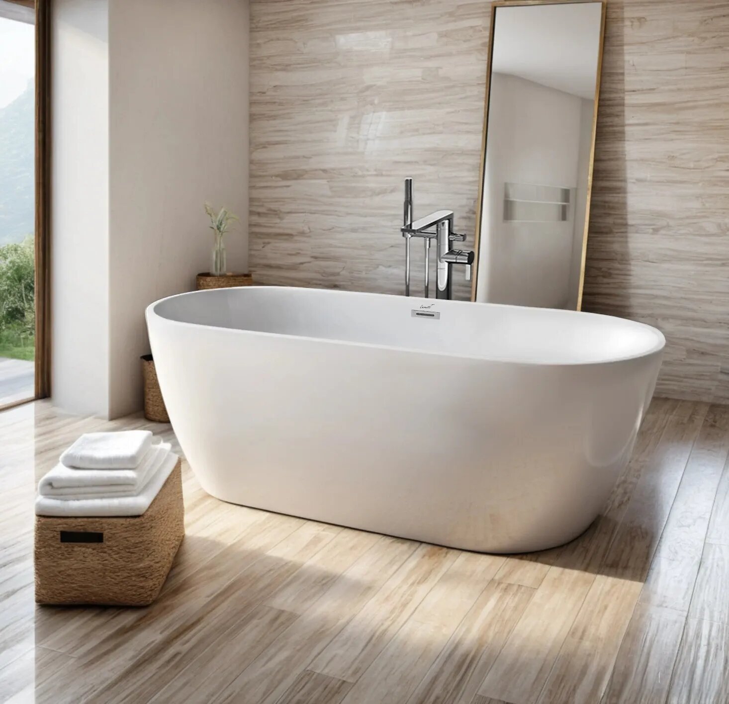 Отдельностоящая акриловая ванна Cerutti SPA дизео (d'ISEO) 170II без гидромассажа