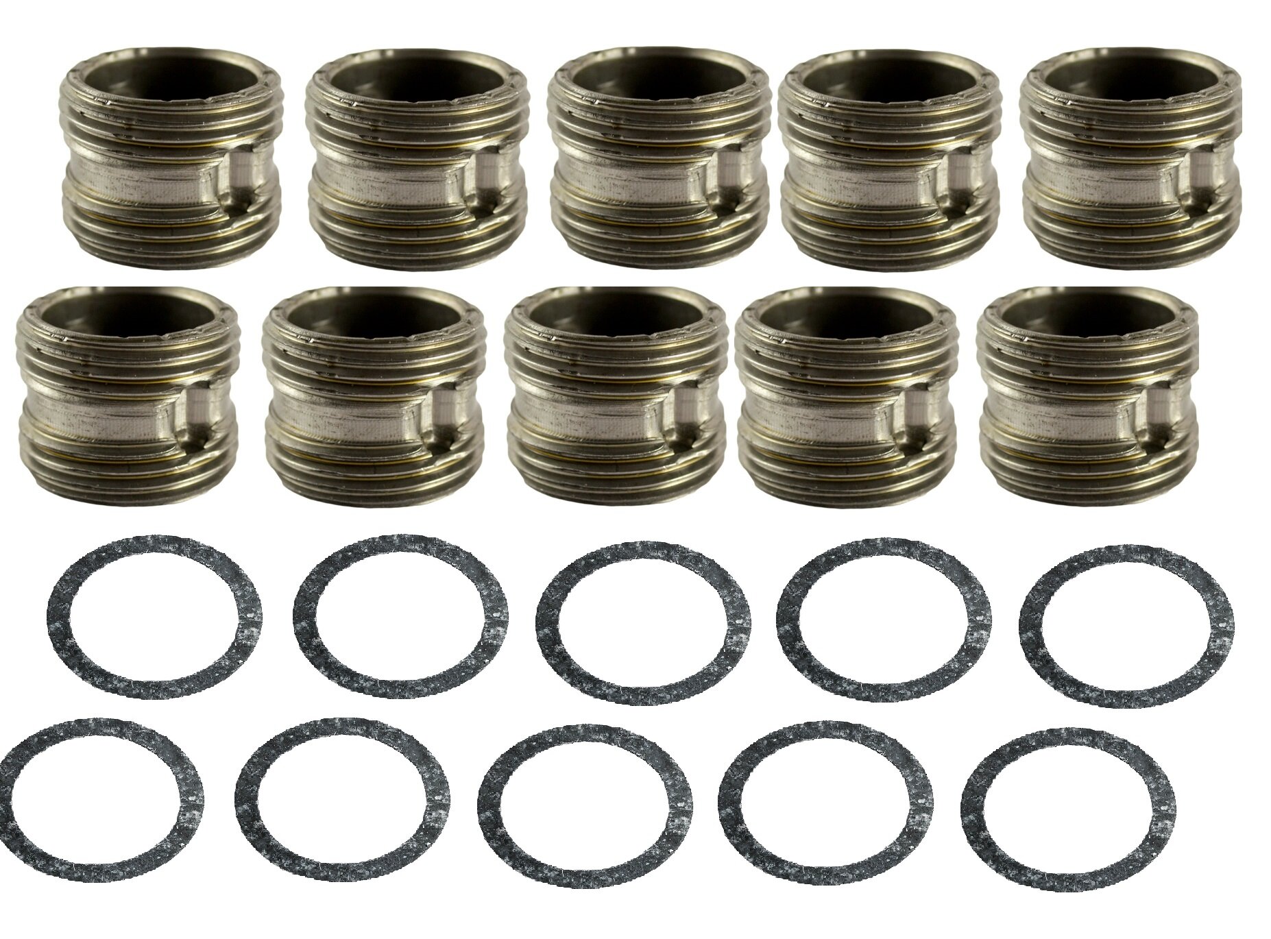 Ниппель радиаторный стальной, межсекционный 1" нар. с прокладкой паронит 10 шт STI