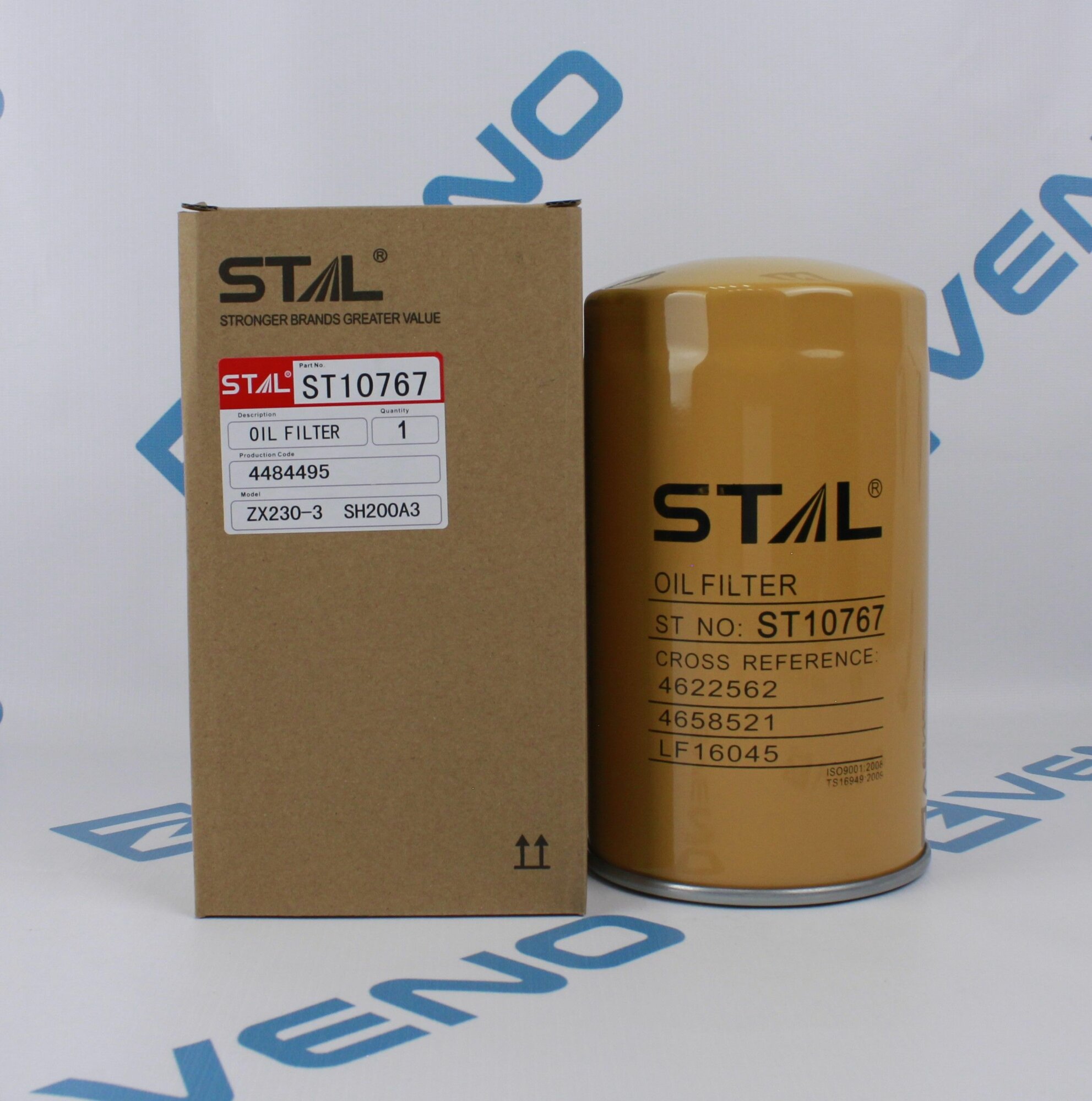 Фильтр масляный STAL ST10767 (P550596; LF16045; 4484495; 4696643; 4622562; 4658521) HITACHI JOHN DEERE JCB, NEW HOLLAND CASE SANY, SUNWARD XCMG XGMA