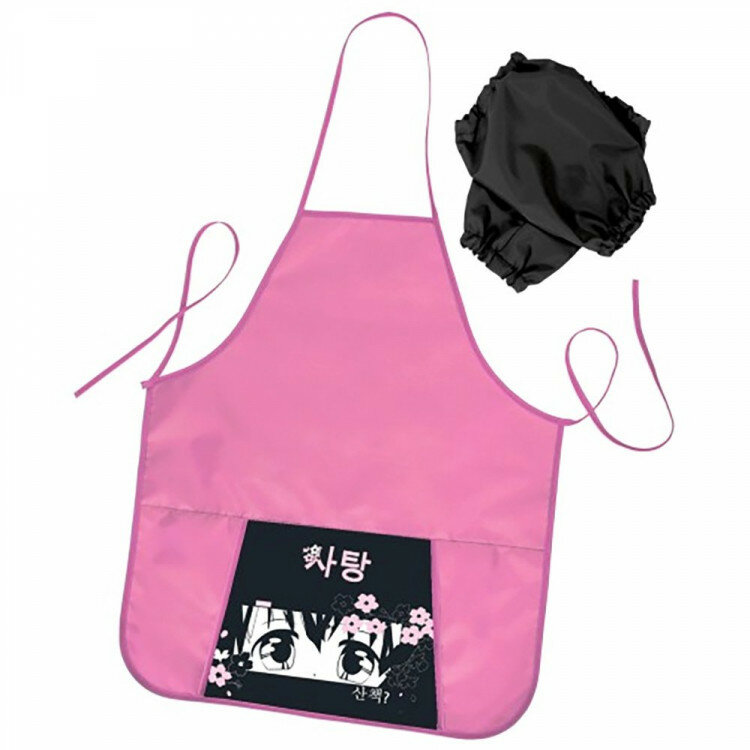 Фартук для детского творчества (Hatber) с карманом Романтика аниме 535х445мм арт. NFn_35123