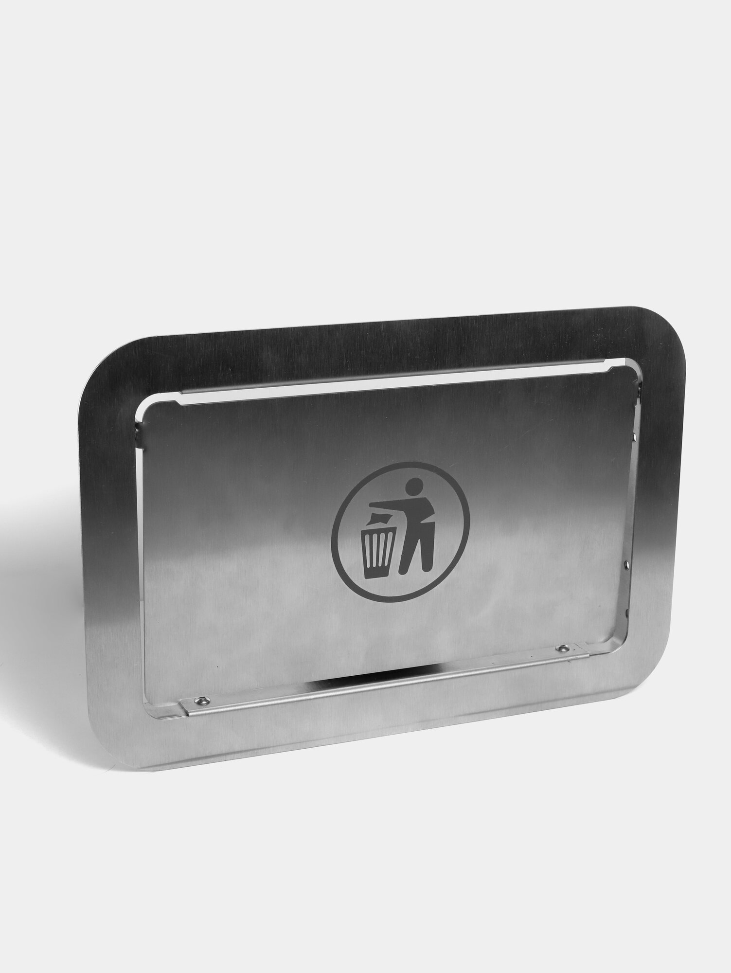 Люк-дверца MINDPLAST, для мусора, нержавеющая сталь, 2мм, 30x20 см