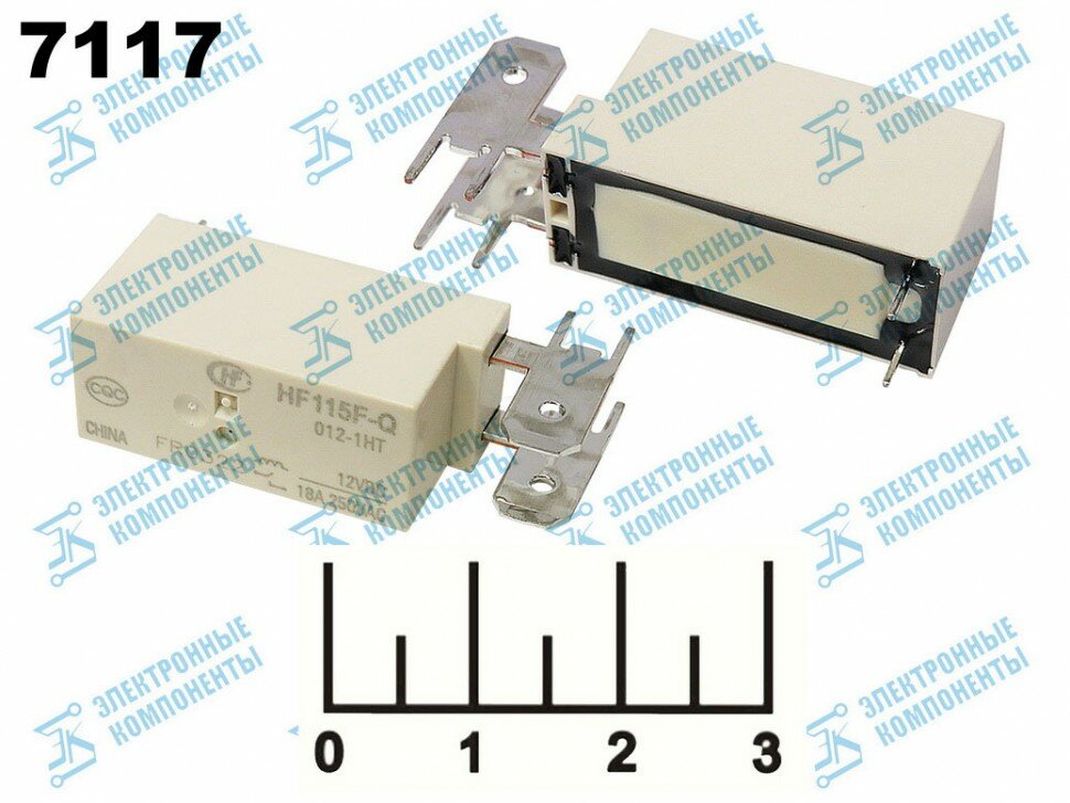 Реле =12V 18A/250V HF115F-Q (S2400)