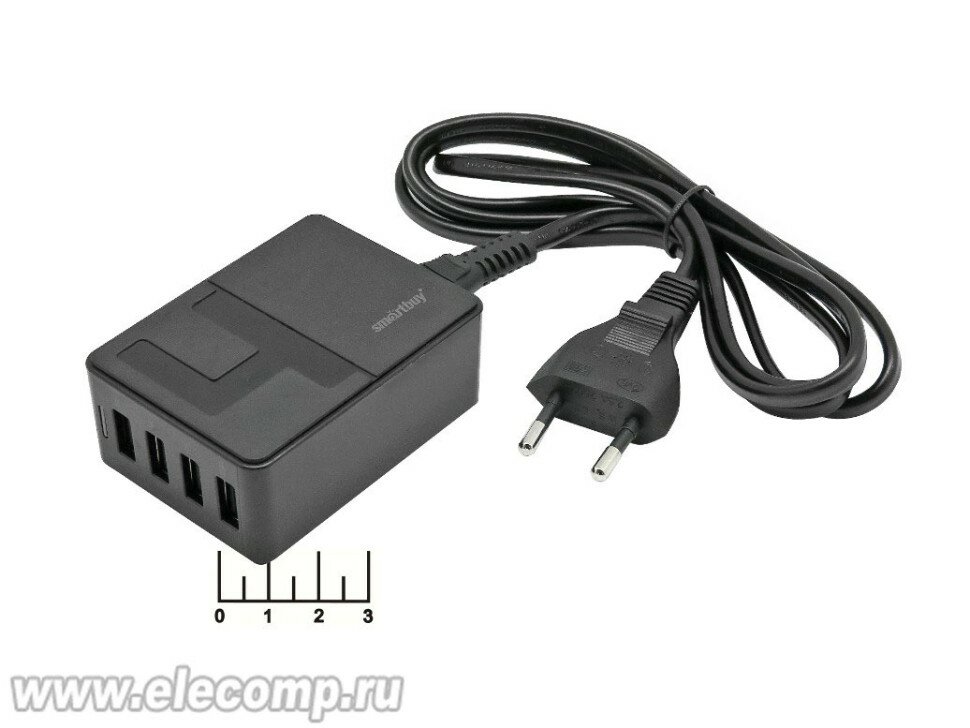 Сетевое зарядное устройство 4USB 5V 5.4A (восьмерка) Smartbuy 4030