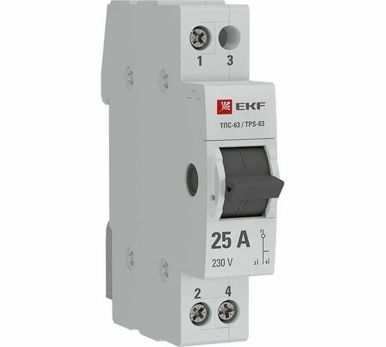 Трехпозиционный переключатель EKF ТПС-63 1P 25А PROxima TPS125