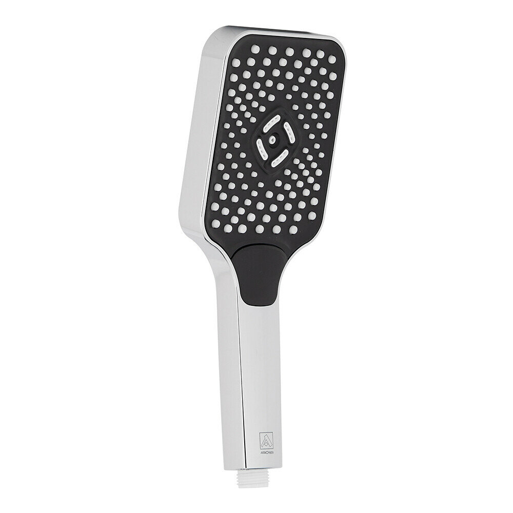 Лейка для душа ARGOtech Pulsar 140х105 мм 3 режима без шланга пластик хром/черная AGD 20.1317 B