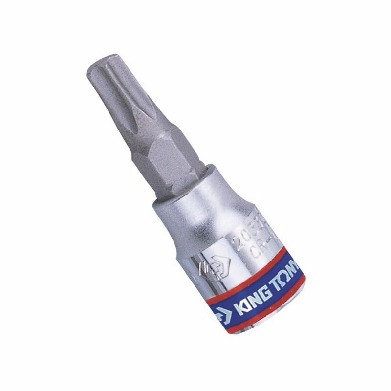 Насадка (бита) торцевая 1/4", Torx, T20, L 37 мм, с отверстием KING TONY