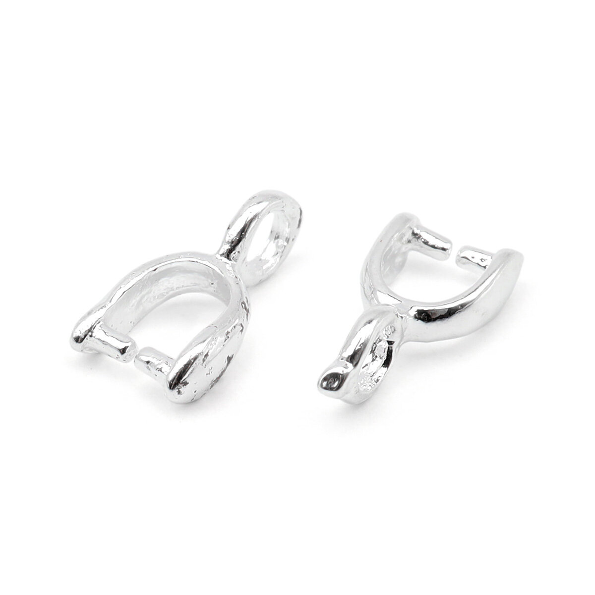 Держатель для кулона, 9*5 мм, 5 шт, металл, Astra&Craft (серебро)