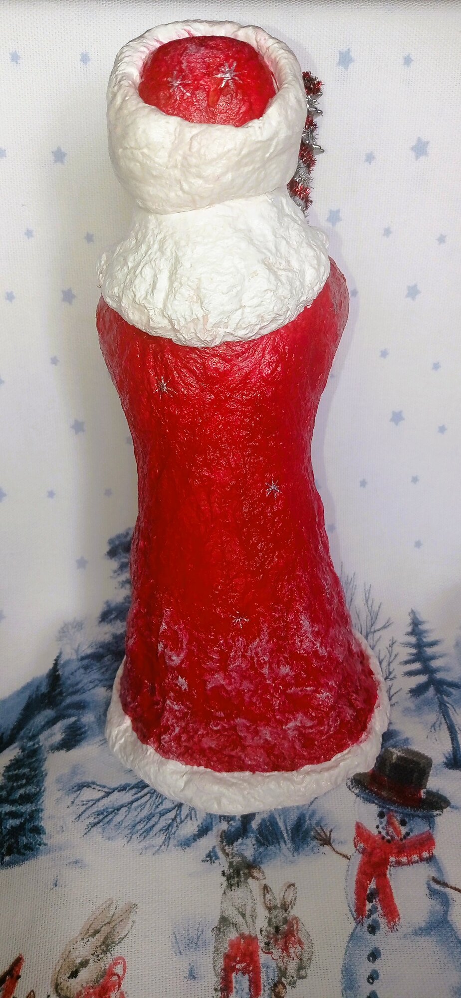 Новогодняя фигурка "Дед Мороз" TATYANA HANDMADE, ручная работа, акрил, вата, 32 см — фото 1