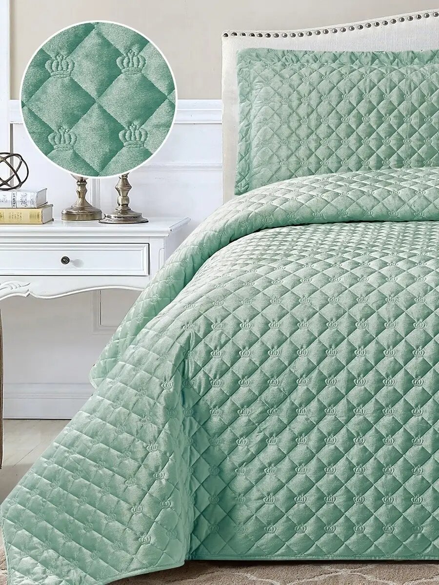 Покрывало 240х260 наволочки 50х70 на кровать French Crown