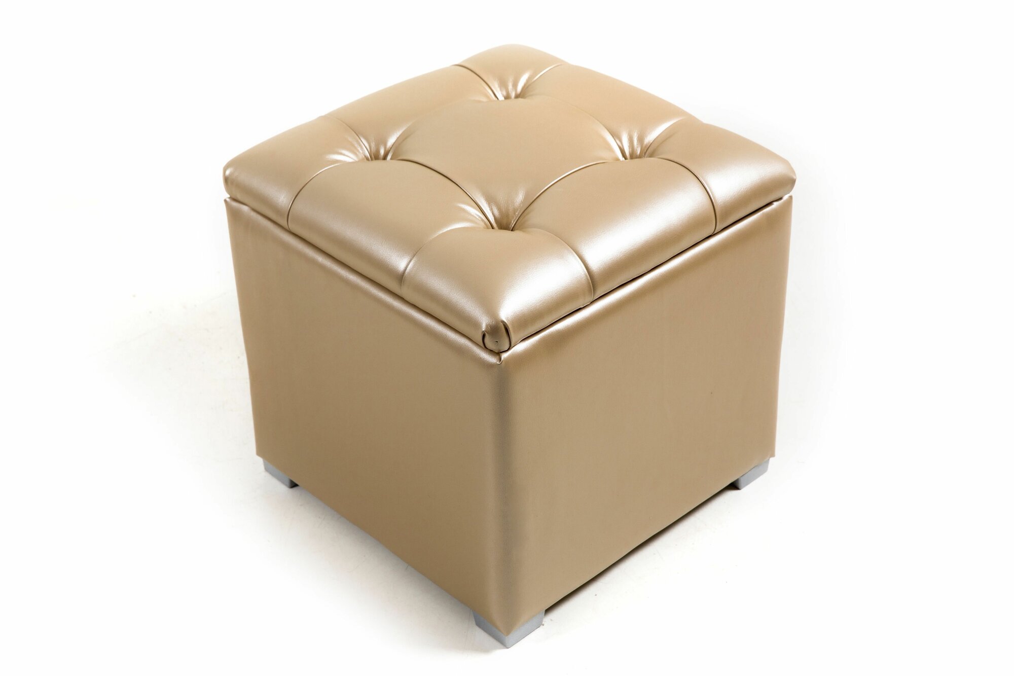 Пуфик "классик" ( открывающийся, с каретной стяжкой) экокожа 101 (Бител)