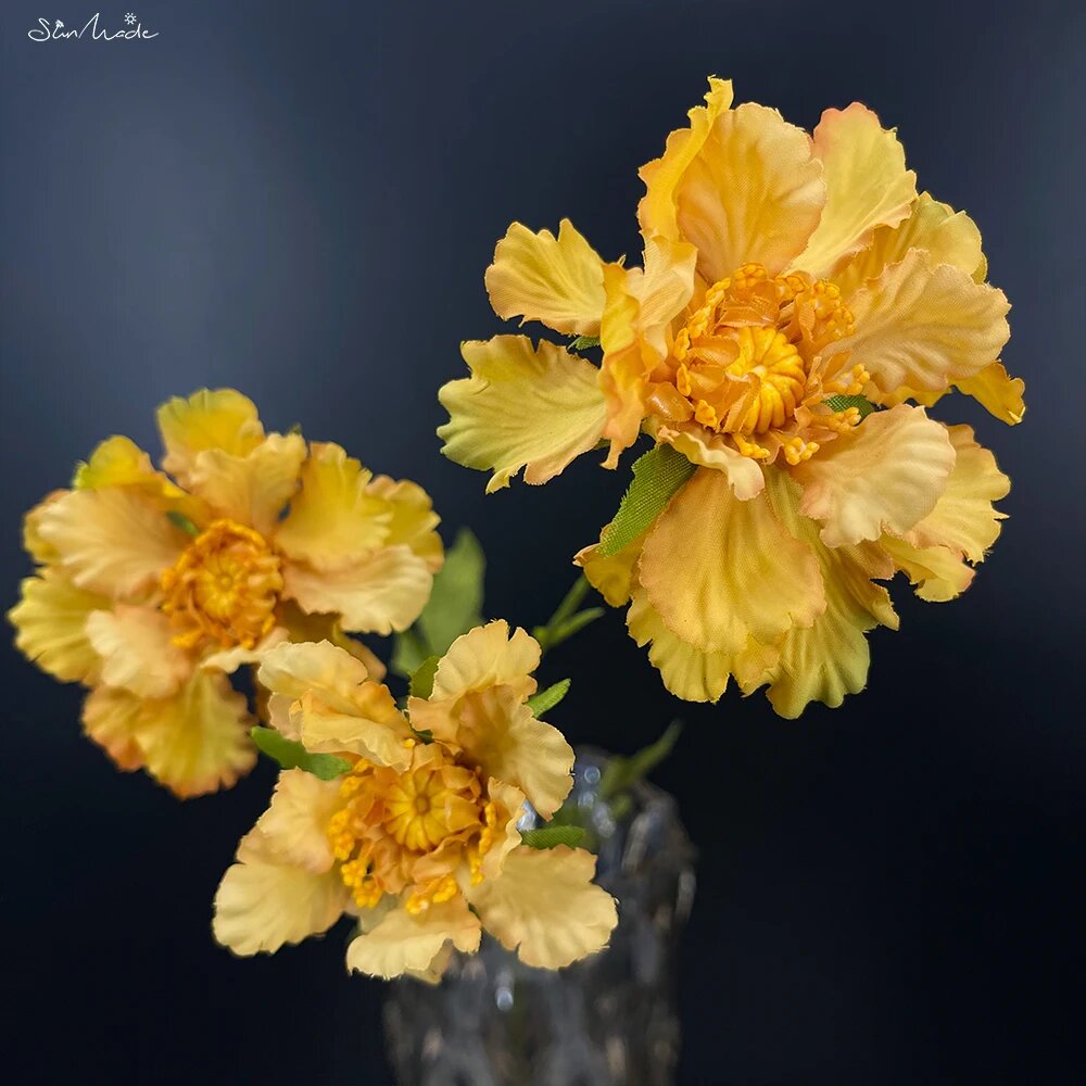 SunMade, винтажная ветряная мельница, ромашка, шелковые цветы Желтый, Yellow