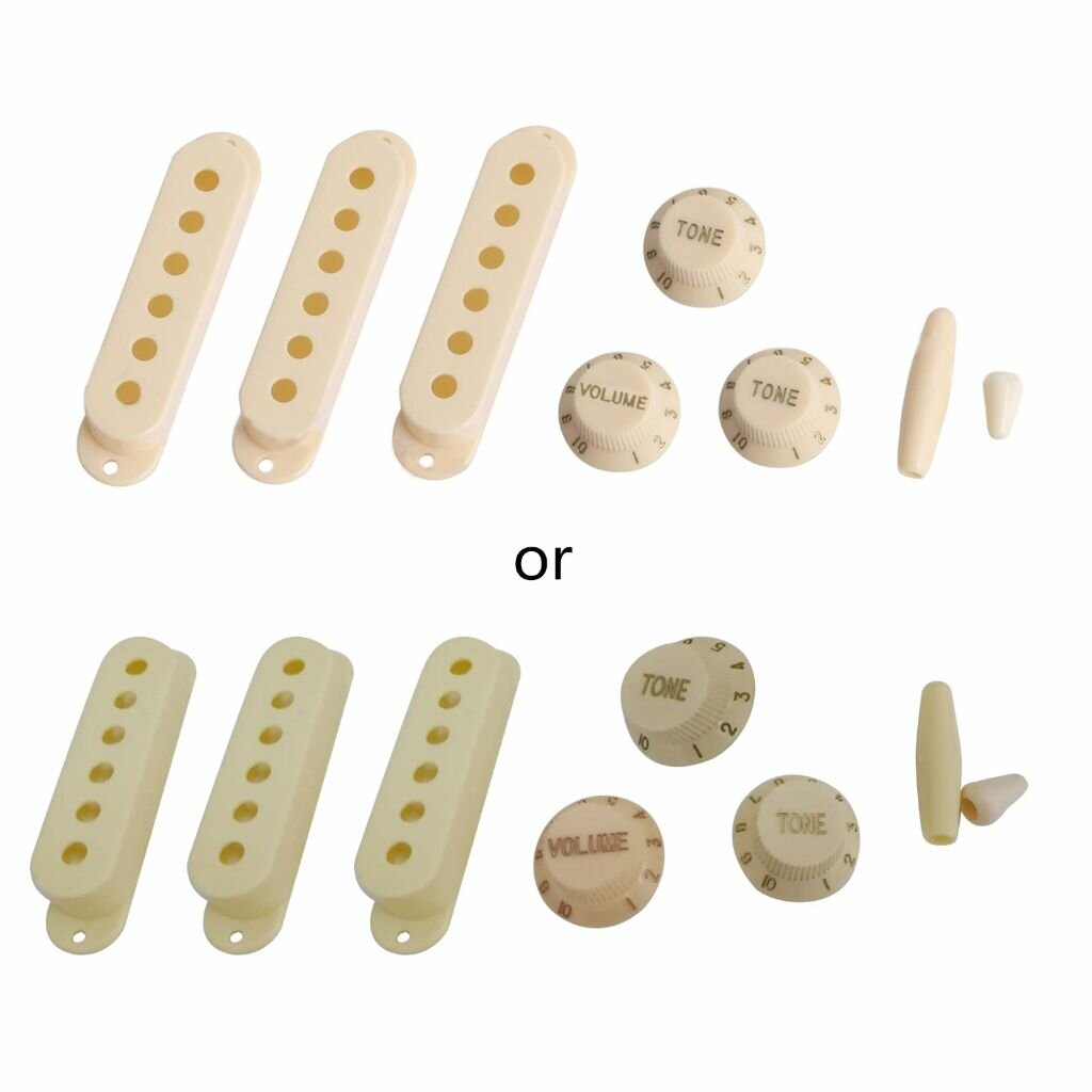 8 шт. крышка звукоснимателя SSS, ручка регулировки громкости, набор наконечников для электрогитары ST Cre