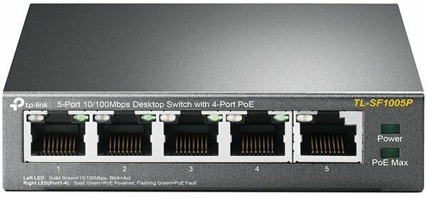 Коммутатор Tp-link TL-SF1005P, неуправляемый