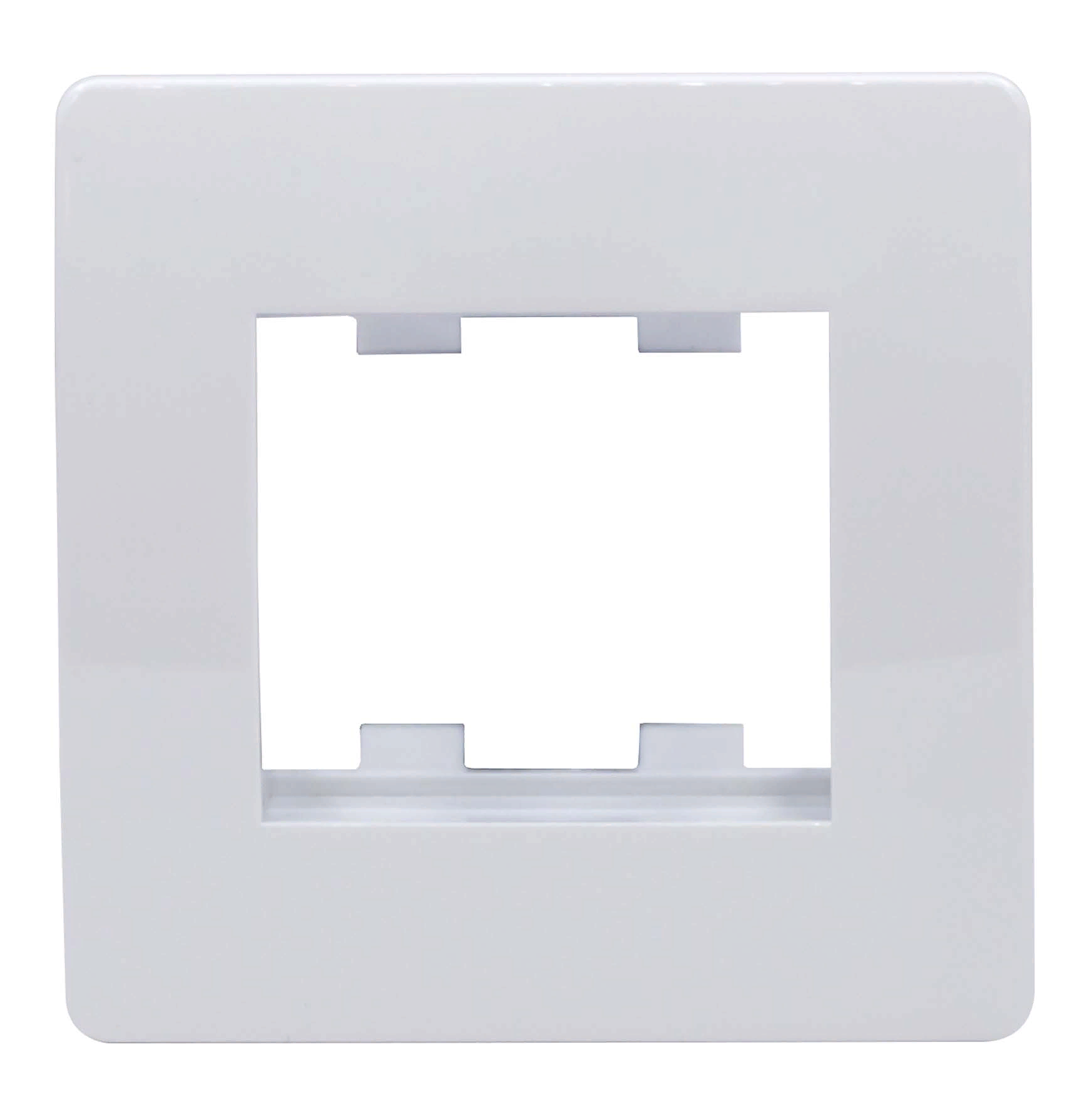 Рамка электроустановочная DKC / ДКС Viva каркас в сборе с рамкой под 2 модуля 10242/ для монтажа ЭУИ в коробки код 10123, белый / для розеток и выключателей