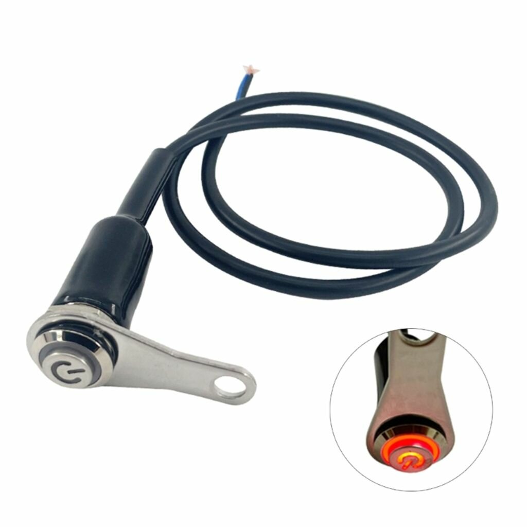 Выключатель, Металлический переключатель фар мотоцикла, переключатель стартера - красный