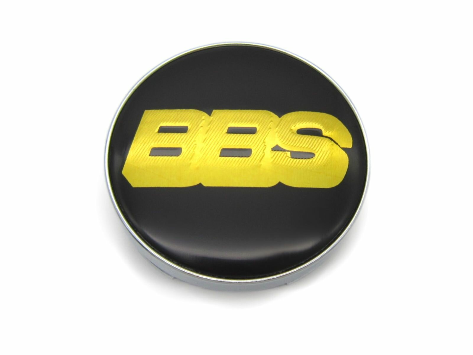 Колпачок, заглушка на литой диск BBS black/gold 60/56 мм, 1 шт.