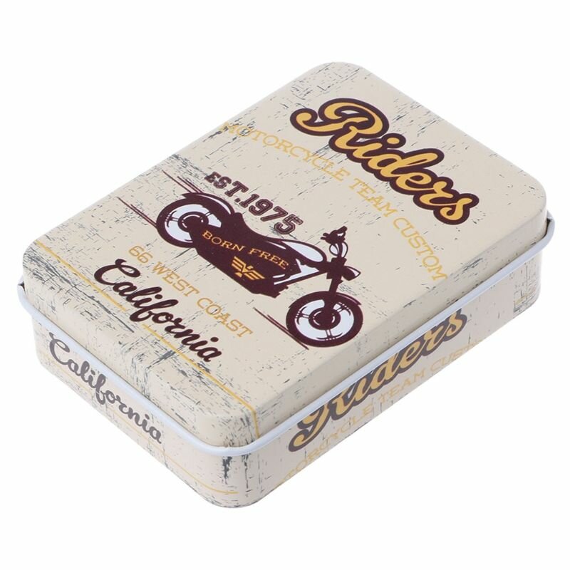 Мини-жестяная металлическая коробка для хранения конфет, Банка ювелирных изделий, банка монет, Серьги, наушники