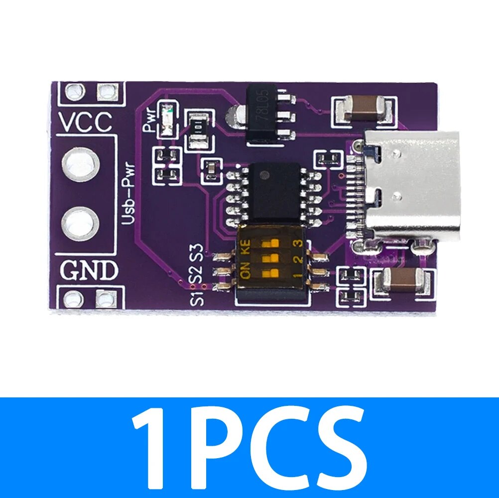 Type-C QC AFC PD2.0 PD3.0 To DC Spoof Scam Триггер быстрой зарядки Детектор опроса USB-PD Блок питания для ноутбука Модуль сменной платы