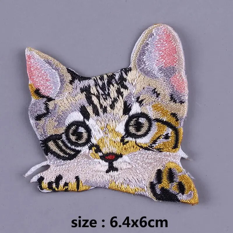 Нашивка на одежду с котом, цвет PE1685CT