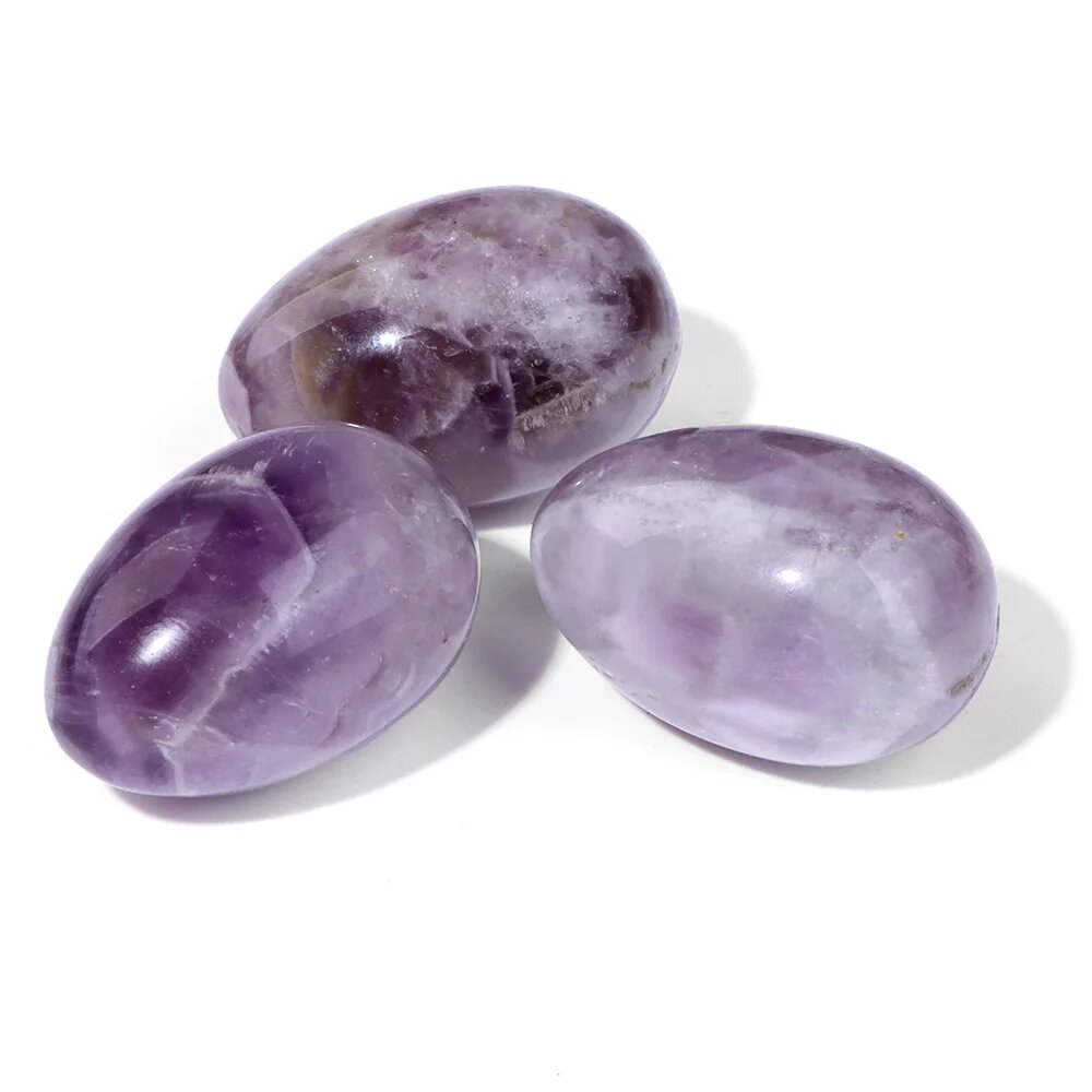 Статуя яйцо из агата Фиолетовый, 20x30mm 2pcs, 26 Amethyst