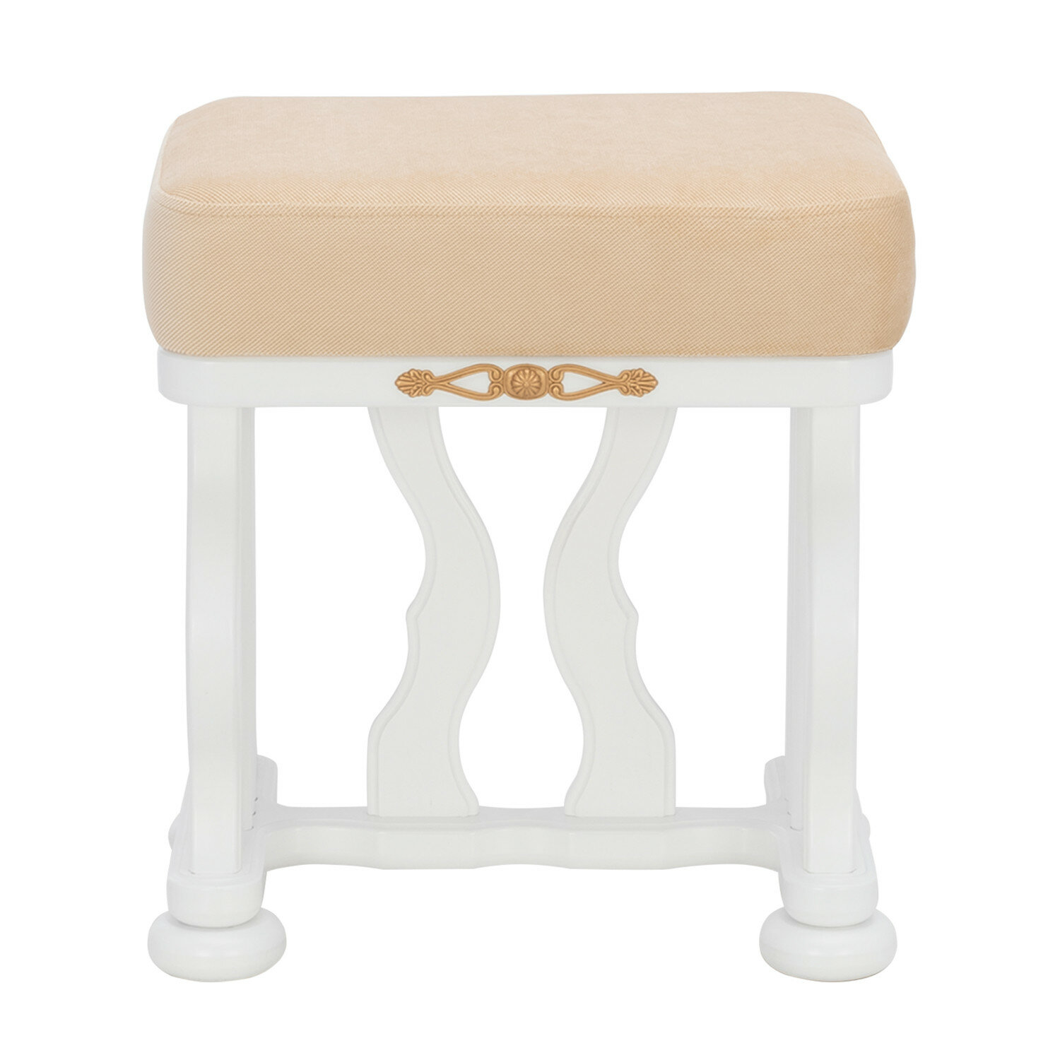 Банкетка "Джульетта" PRIME , велюр, МДФ, 45х35х50 см, молочный дуб/ткань Verona Vanilla