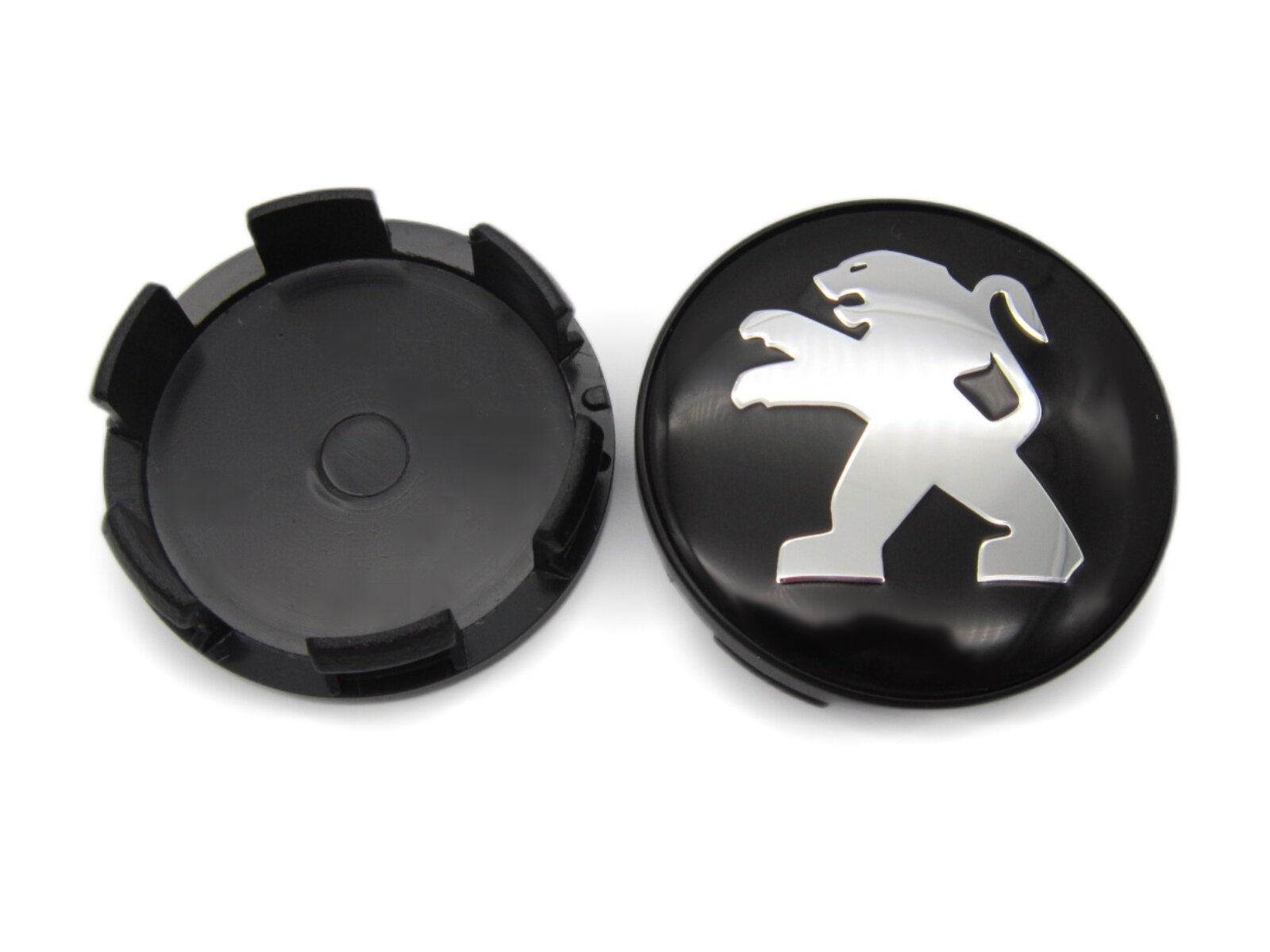 Колпачок, заглушка для литого диска СКАД Пежо черный, 56/51/12 мм, 1 шт.