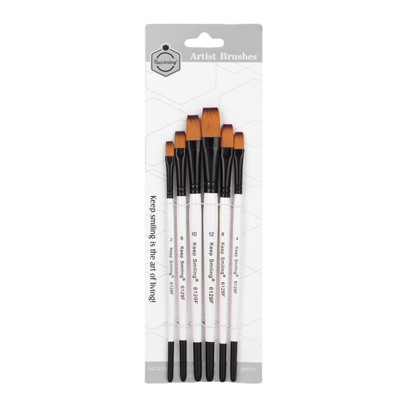Набор кистей Keep Smiling Yangzhou Brush, перламутровые, деревянные стойки, 6 шт